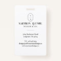 Minimal White ID Custom Monogram Logo & Photo Badge | Zazzle