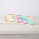 Minimalism Rose Custom Elegant Holographic Pastel Desk Name Plate | Zazzle