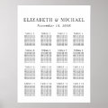 Minimalist 16 Table Wedding Seating Chart | Zazzle