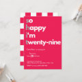 Minimalist 29th Birthday Invitation Modern 29 | Zazzle