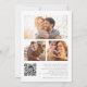 Minimalist 3 Photos on reverse QR Code Wedding Invitation | Zazzle