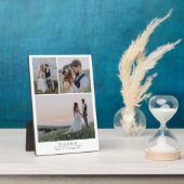Minimalist 3 Pictures Wedding Photo Frame | Zazzle