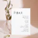 Minimalist 5x7 Wedding Drinks Bar Menu Cards | Zazzle