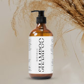 Minimalist 8 OZ Skincare Bottle Shampoo Label | Zazzle