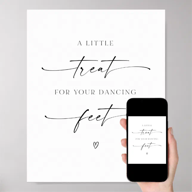 Minimalist A Little Treat For Your Dancing Feet Poster | Zazzle