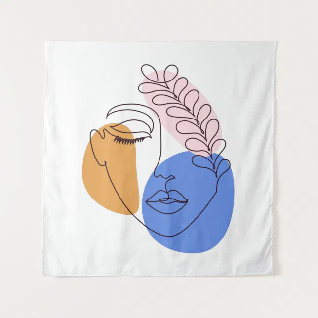 simple abstract art faces