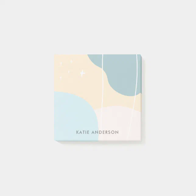 Minimalist Abstract Pastel Post-it Notes | Zazzle