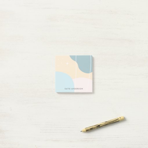 Minimalist Abstract Pastel Post-it Notes | Zazzle