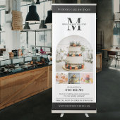 Minimalist Add Logo Photos Dessert Bakery Business Retractable Banner ...