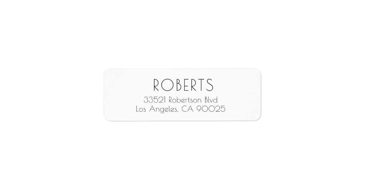 Minimalist Address Label | Zazzle