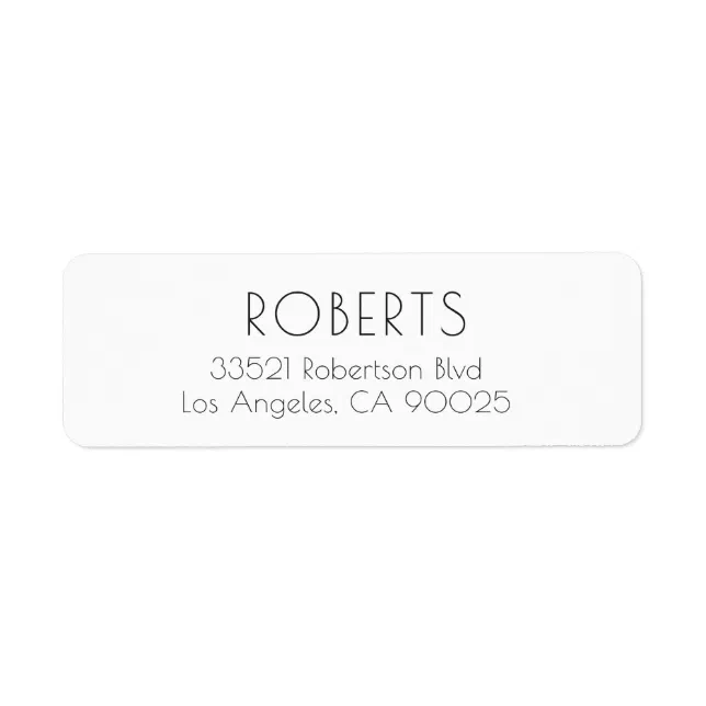 Minimalist Address Label | Zazzle