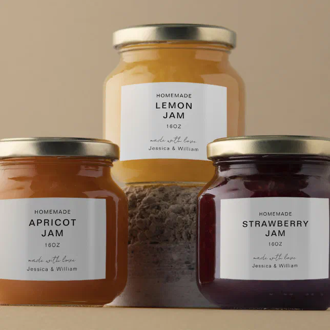 Minimalist and Chic Handwriting Script Food Label | Zazzle