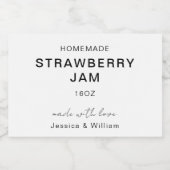 Minimalist and Chic Handwriting Script Food Label | Zazzle