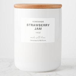 Minimalist and Chic Handwriting Script Food Label | Zazzle