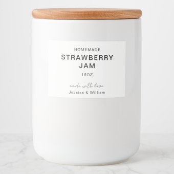 Minimalist and Chic Handwriting Script Food Label | Zazzle