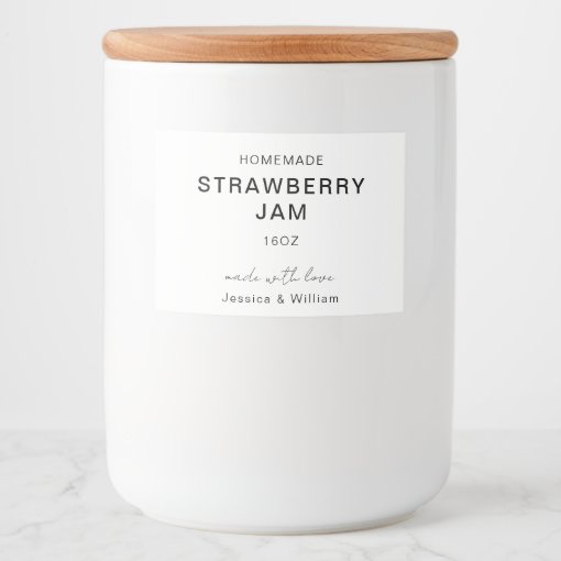 Minimalist and Chic Handwriting Script Food Label | Zazzle