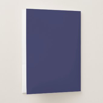 Minimalist And Modern Navy Blue Pocket Folder | Zazzle