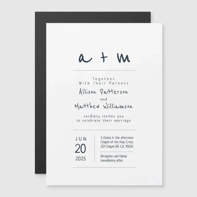 Minimalist and Modern Wedding Invitation | Zazzle
