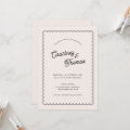 Minimalist and simple scalloped border invitation | Zazzle