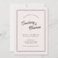 Minimalist and simple scalloped border invitation | Zazzle
