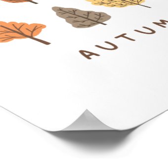 Minimalist Autumn Tree Poster | Zazzle
