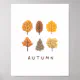 Minimalist Autumn Tree Poster | Zazzle