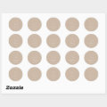 Minimalist Baptism Simple Cross Beige Classic Round Sticker | Zazzle