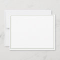 Minimalist Basic Personalize Moss Green Stationery Note Card | Zazzle
