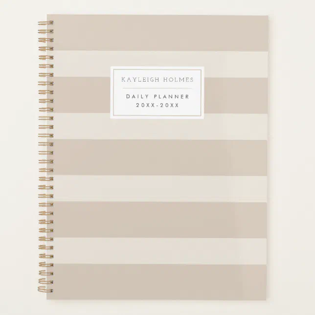 Minimalist Beige Planner | Zazzle