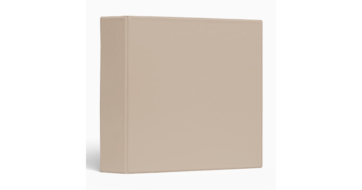 Minimalist beige tan plain solid simple elegant 3 ring binder | Zazzle