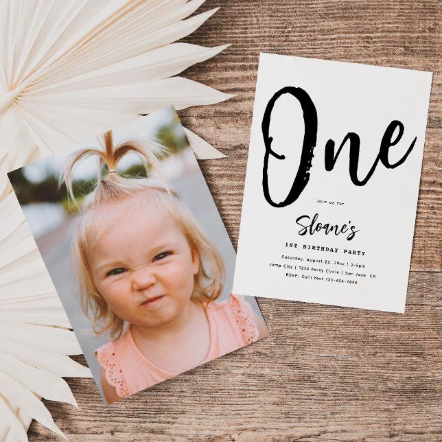 Minimalist Birthday Invitation | Simple Birthday | Zazzle