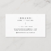 Minimalist black add brand name calling card | Zazzle