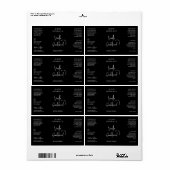 Minimalist Black Air Freshener Mist Spray Bottle Label | Zazzle