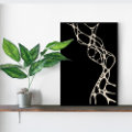 Minimalist Black and Cream Modern Abstract Art Poster | Zazzle