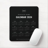Minimalist Black and White 2024 Magnetic Calendar Mouse Pad | Zazzle
