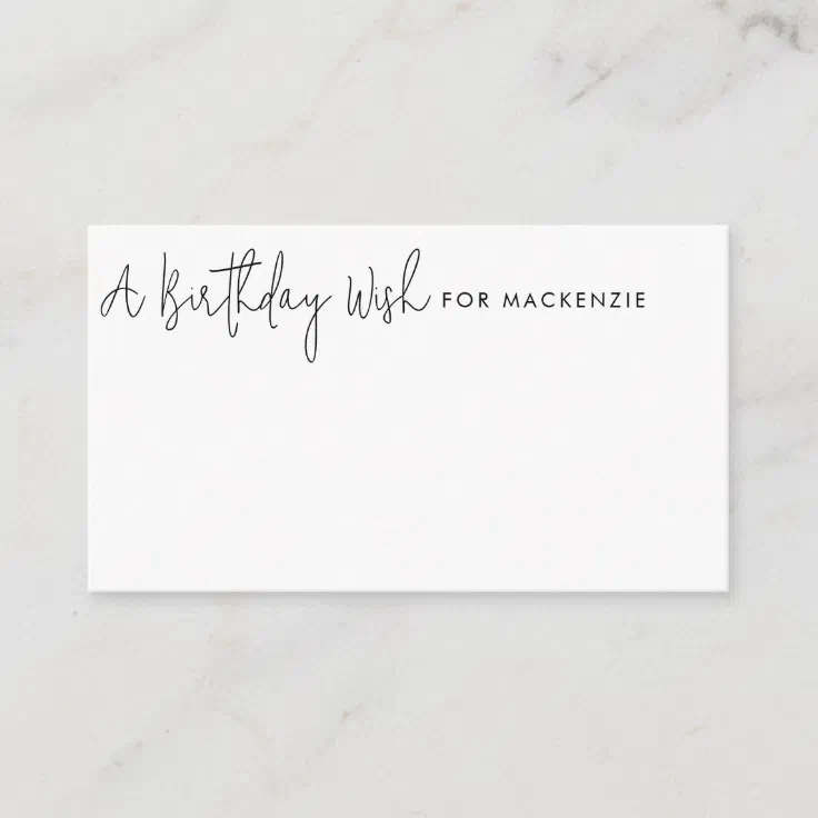 Minimalist Black and White Birthday Wish Jar Card | Zazzle