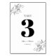 Minimalist Black and White Botanical Wedding Table Number | Zazzle