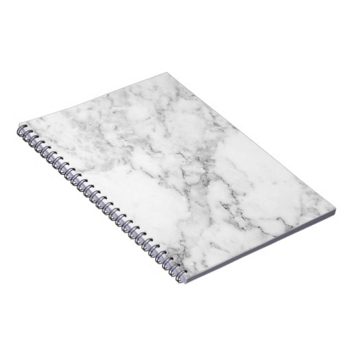 Minimalist Black and White Marble Notebook | Zazzle