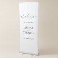 Minimalist Black and White Modern Wedding Retractable Banner | Zazzle