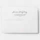 Minimalist Black and White Script Return Address Envelope | Zazzle