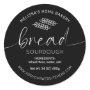 Minimalist Black Bread Labels Chic Baker Packaging | Zazzle