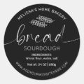 Minimalist Black Bread Labels Chic Baker Packaging | Zazzle