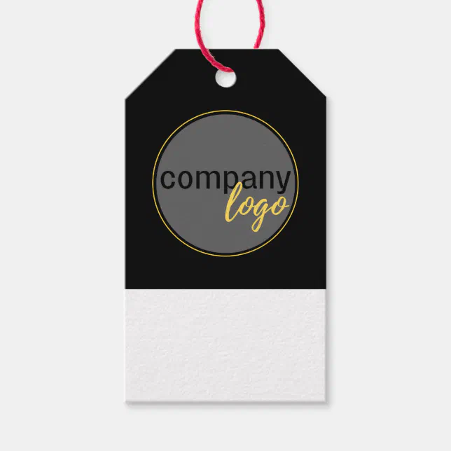 MINIMALIST BLACK BUSINESS COMPANY LOGO PRICE TAG | Zazzle