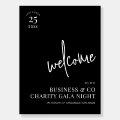 Minimalist Black Corporate Event Welcome Sign | Zazzle