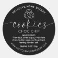 Minimalist Black Elegant Script Sugar Cookie Label | Zazzle