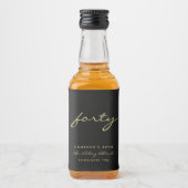 Minimalist Black & Gold Age Birthday Liquor Bottle Label | Zazzle