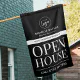 Minimalist Black Logo Real Estate Open House Flag | Zazzle
