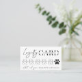 Minimalist Black Modern Script Pet Dog Groomer Loyalty Card | Zazzle