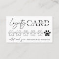 Minimalist Black Modern Script Pet Dog Groomer Loyalty Card | Zazzle
