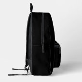 Minimalist black plain solid color simple modern printed backpack | Zazzle